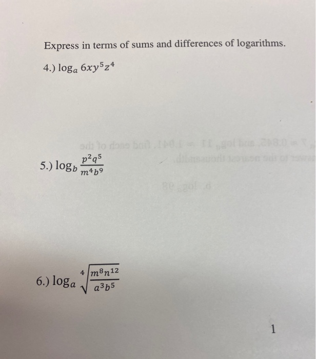 Solved Express in terms of sums and differences of | Chegg.com