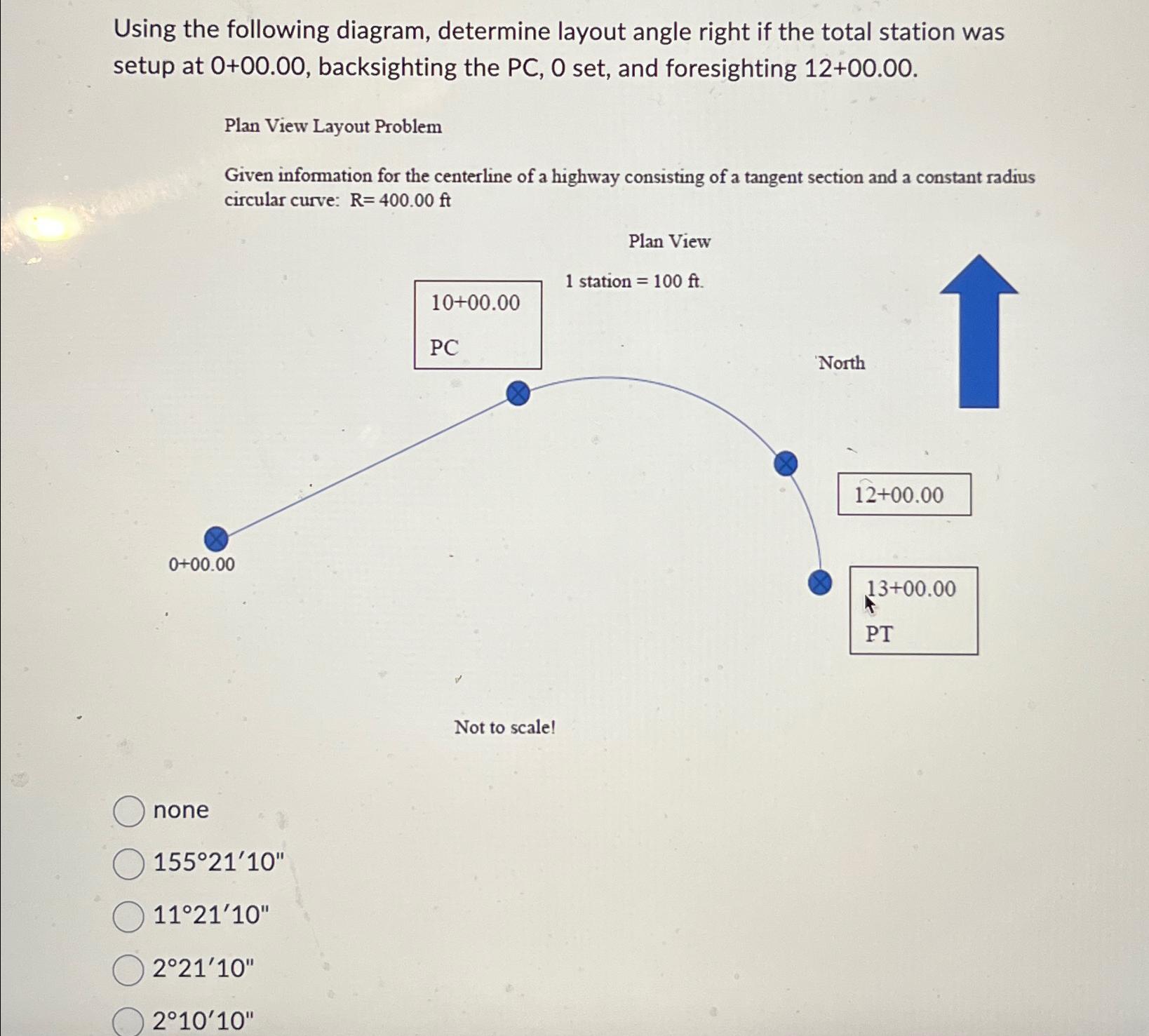 Solved Using the following diagram, determine layout angle | Chegg.com