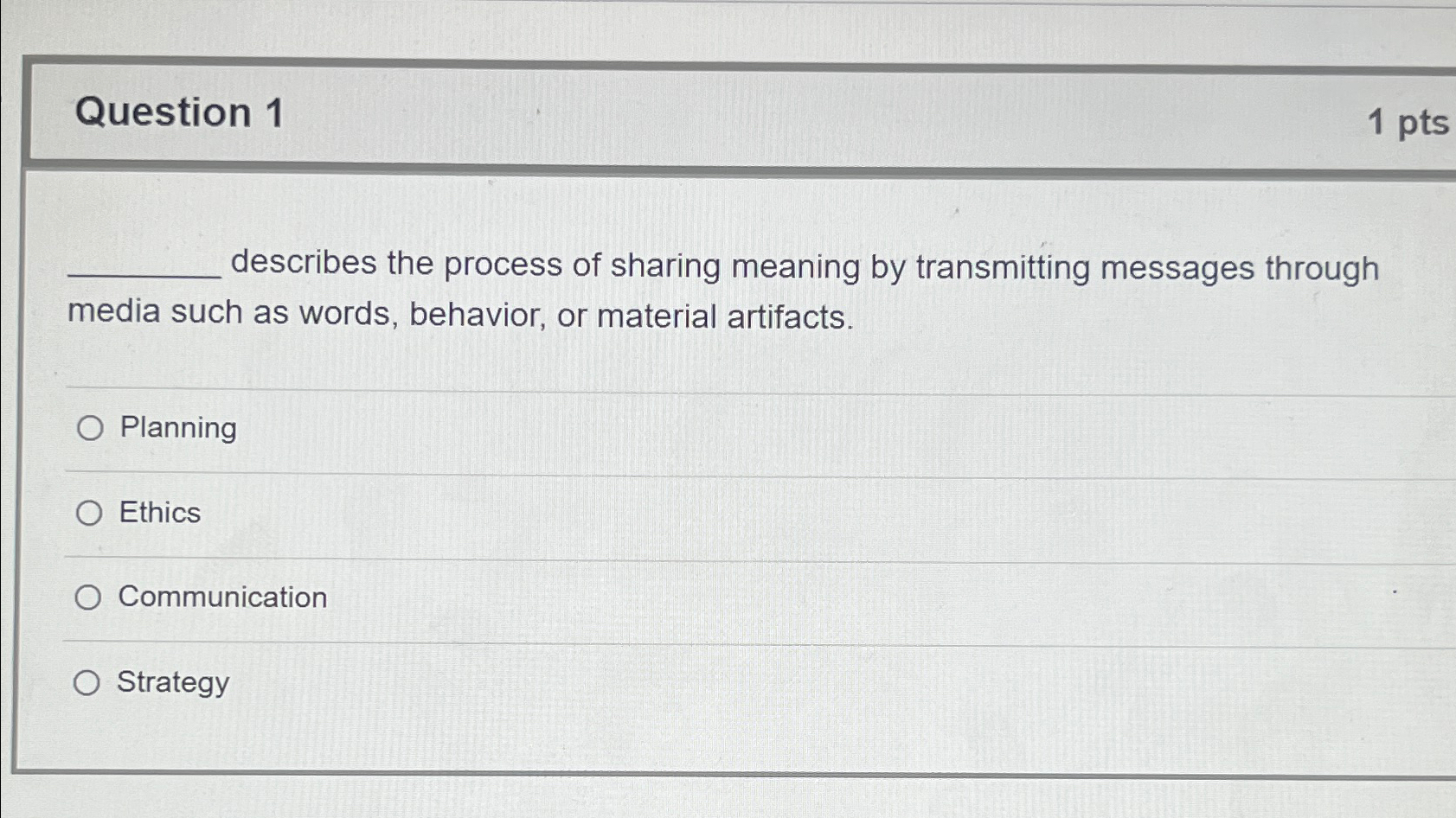 Solved Question 11 ﻿ptsdescribes the process of sharing | Chegg.com