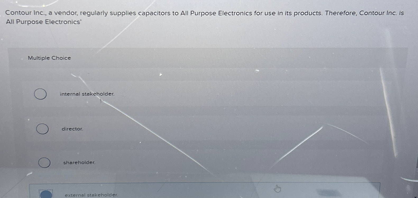 Solved Contour Inc, a vendor, regularly supplies capacitors | Chegg.com