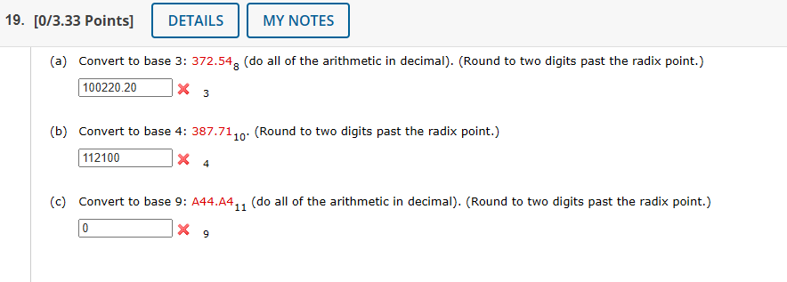 Solved (a) ﻿Convert to base 3: 372.548 (do all of the | Chegg.com