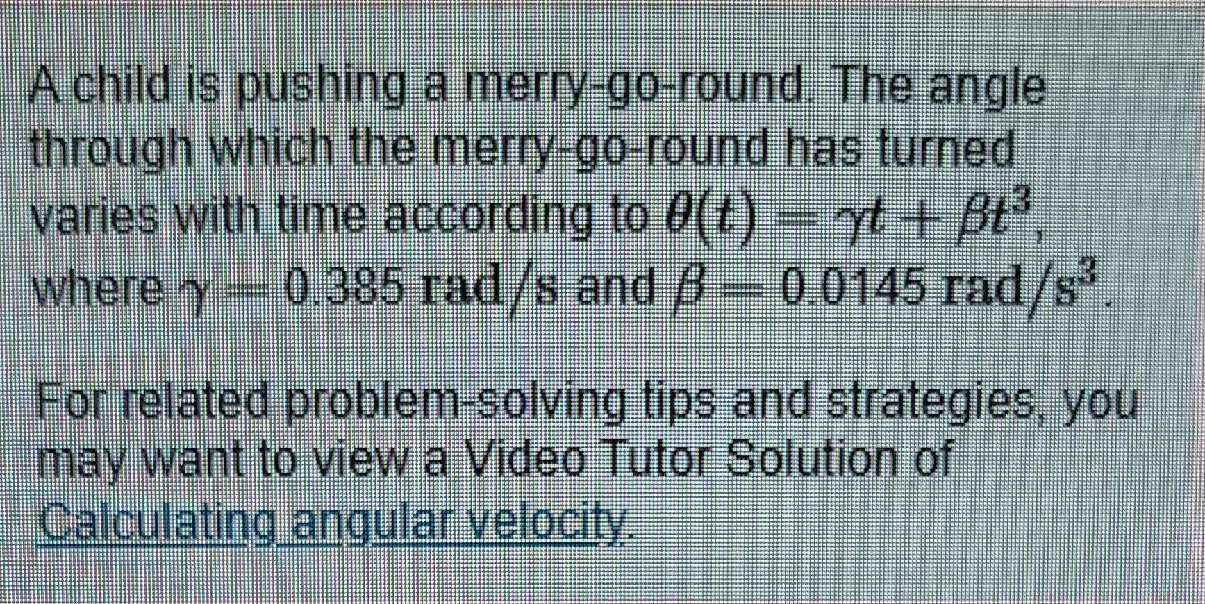 Solved A child is pushing a merry-go-round. The angle | Chegg.com