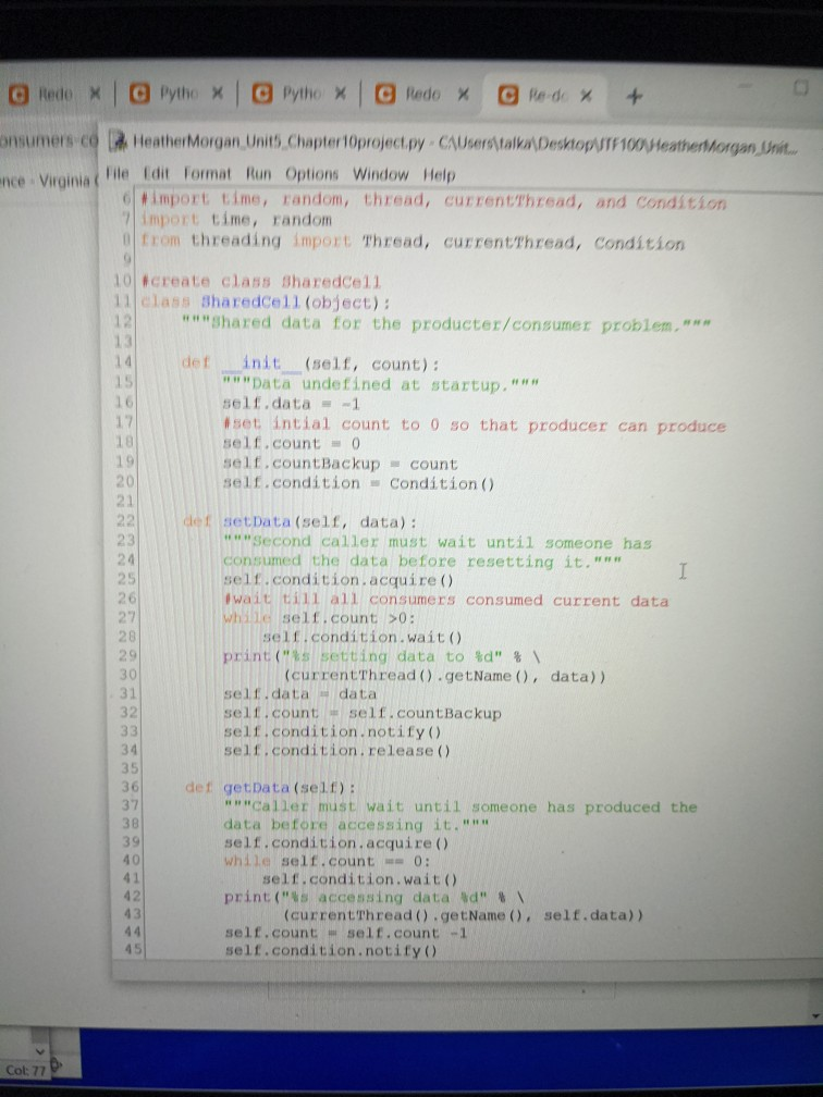 Re-do the producer/consumer program so that it allows | Chegg.com