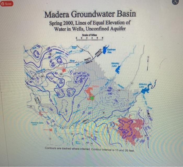 Madera Groundwater Basin Spring 1970, Lines of Equal | Chegg.com
