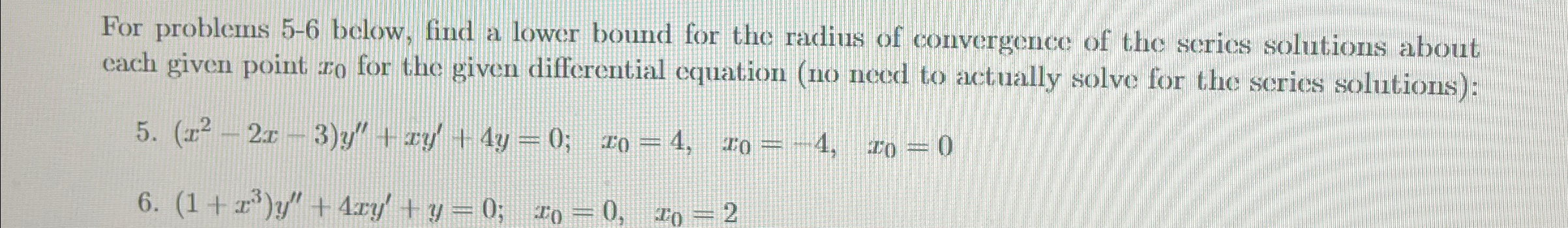 Solved Only need problem #6!For problems 5-6 ﻿below, find a | Chegg.com