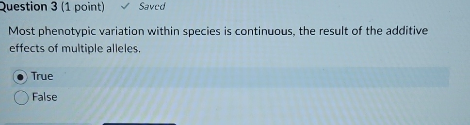 Solved Question 3 (1 ﻿point)Most phenotypic variation within | Chegg.com