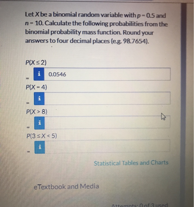 Solved Let X Be A Binomial Random Variable With P05 And 2644