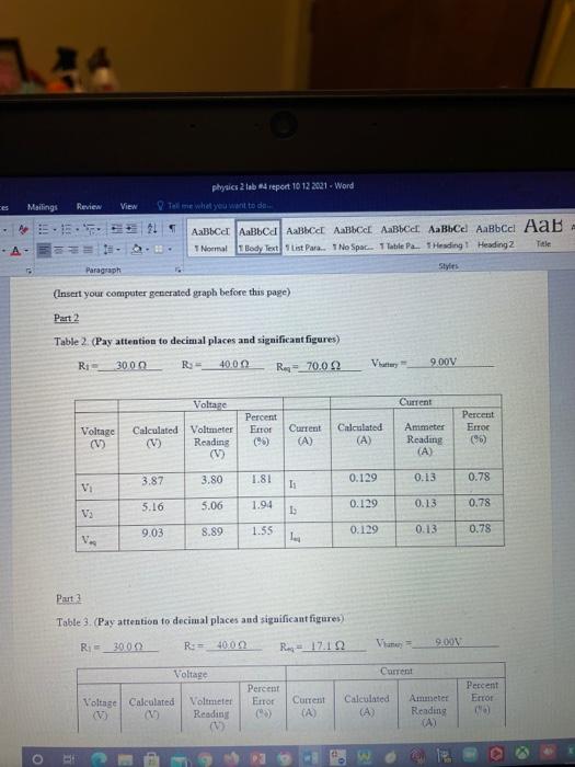 Solved physics 2 lab #4 report 10 12 2021 - Word Mailings | Chegg.com