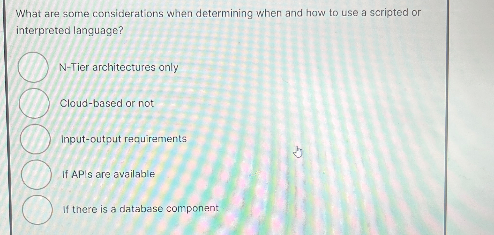 Solved What are some considerations when determining when | Chegg.com