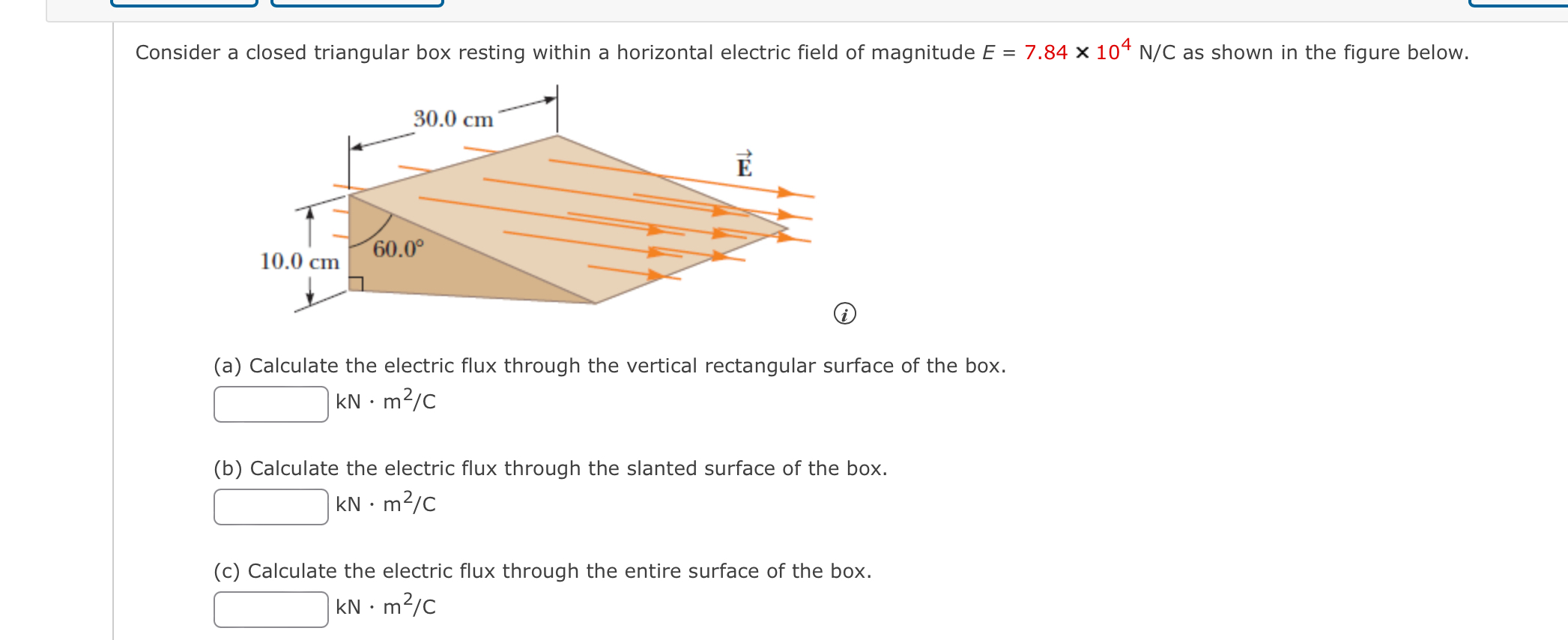 Solved Consider a closed triangular box resting within a | Chegg.com
