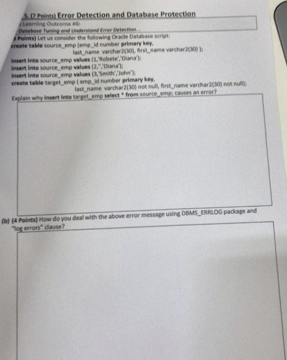 Solved (R. ﻿Points) ﻿Error Detection and Database | Chegg.com