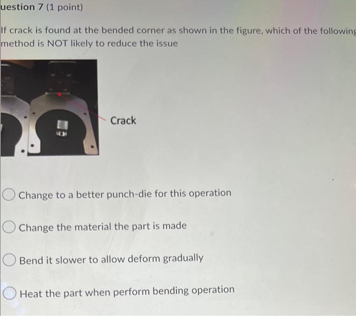 Solved Question 6 (1 point) The cause of earing during deep | Chegg.com