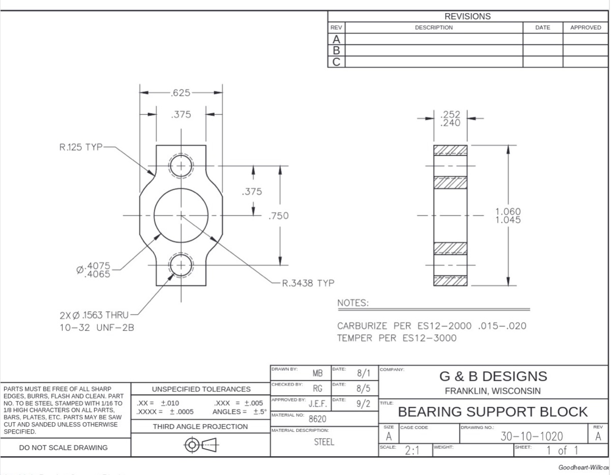 Solved ACTIVITY 11-1Bearing Support BlockRefer to Activity | Chegg.com