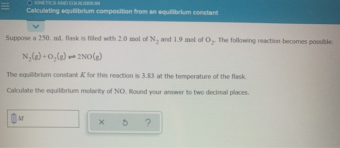 Solved E O KINETICS AND EQUILIBRIUM Calculating equilibrium | Chegg.com