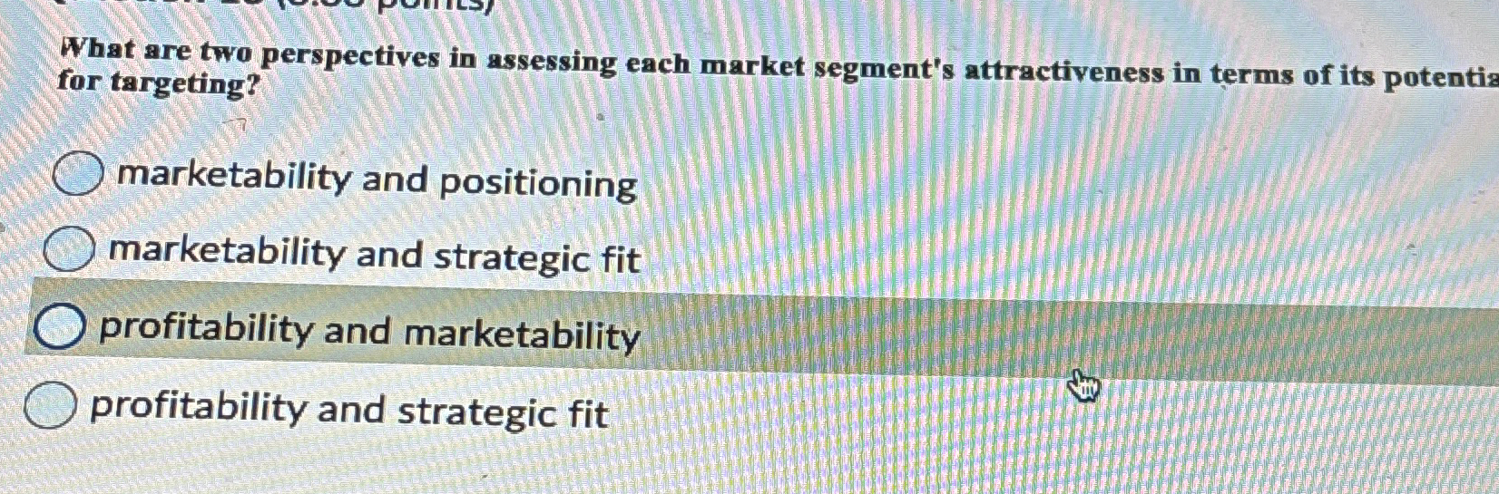 Solved What are two perspectives in assessing each market | Chegg.com