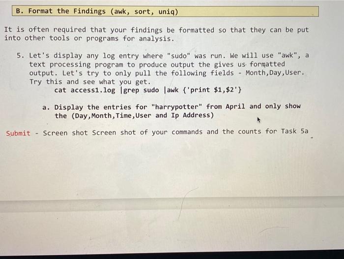Solved - Linux Parsing and Regular Expressions This exercise | Chegg.com