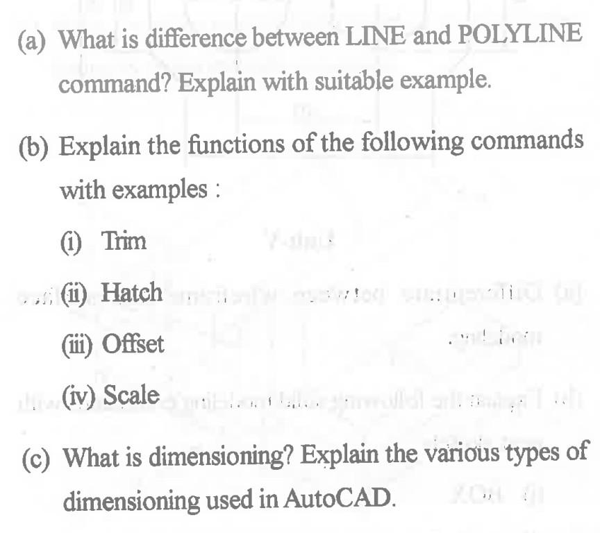 Solved (a) What is difference between LINE and POLYLINE | Chegg.com