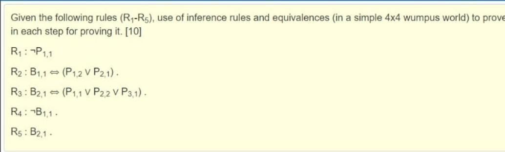 Solved Given the following rules (R1-Rs), use of inference | Chegg.com