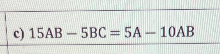Solved 15AB−5BC=5 A−10AB | Chegg.com