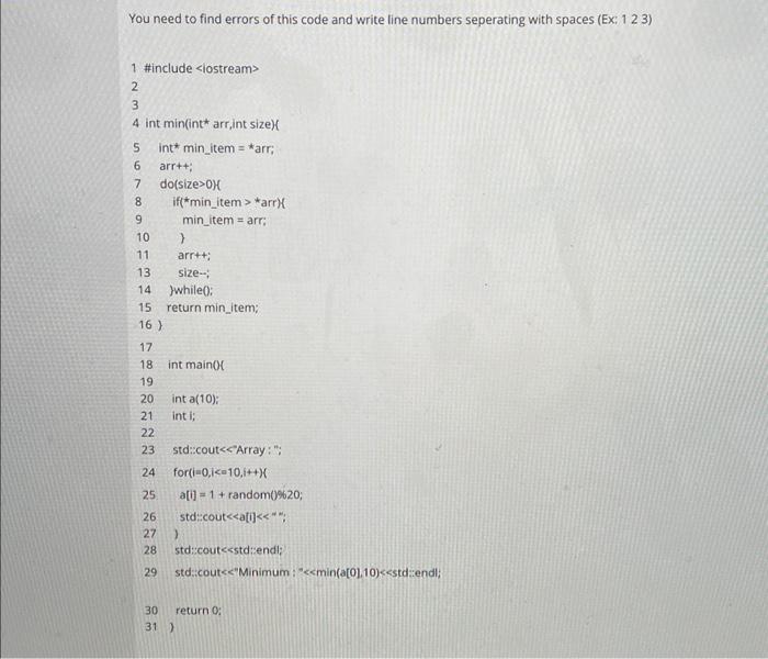 Solved You Need To Find Errors Of This Code And Write Line 8098