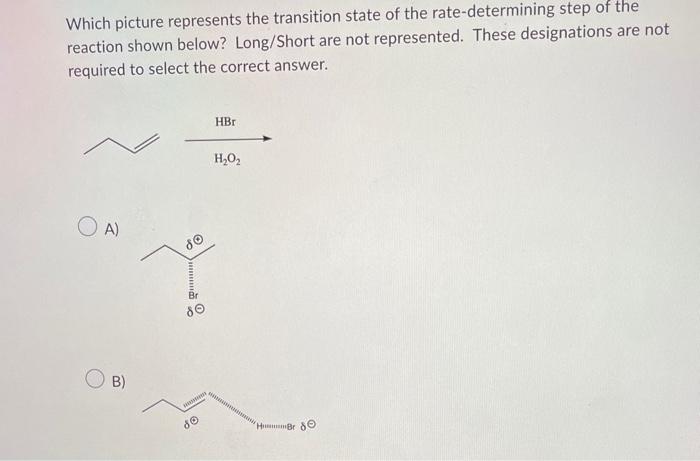 Solved Which picture represents the transition state of the | Chegg.com