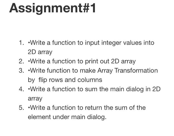 Solved Assignment1 1 Write A Function To Input Integer