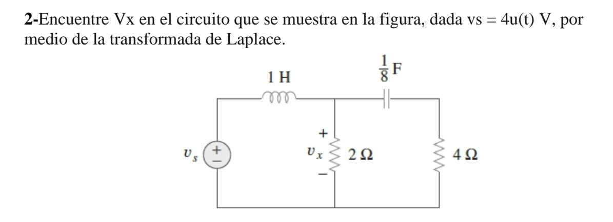 Solved 2-Encuentre Vx en el circuito que se muestra en la | Chegg.com