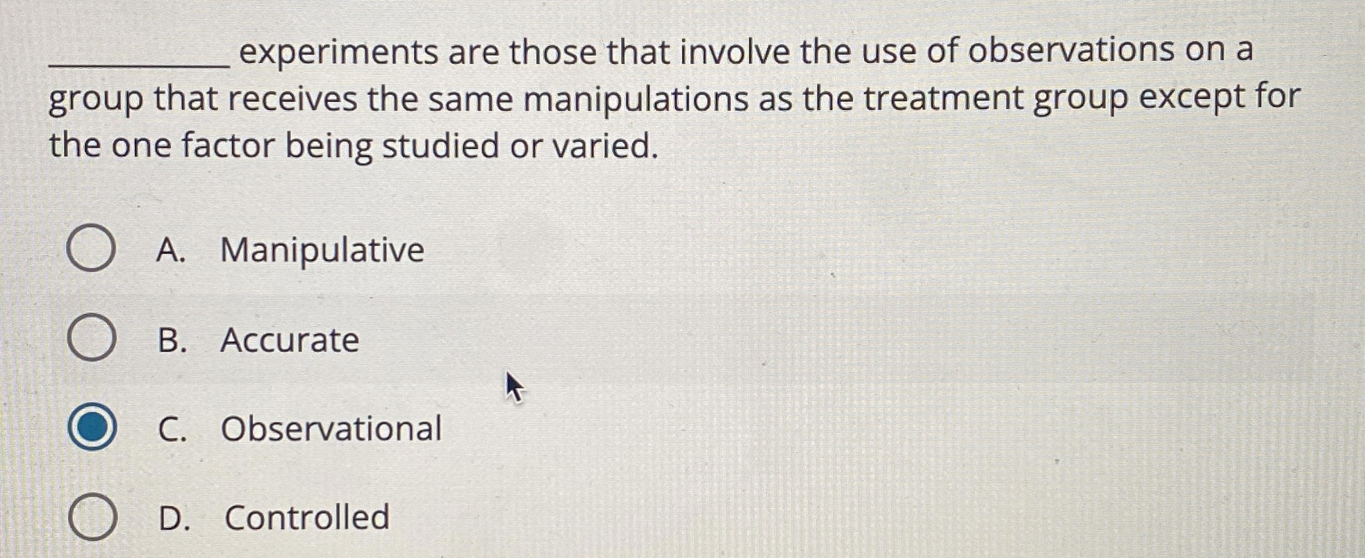 Solved q,experiments are those that involve the use of | Chegg.com