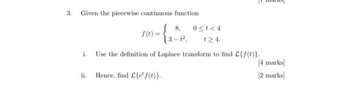 Solved Given the piecewise continuous function s 8. 051