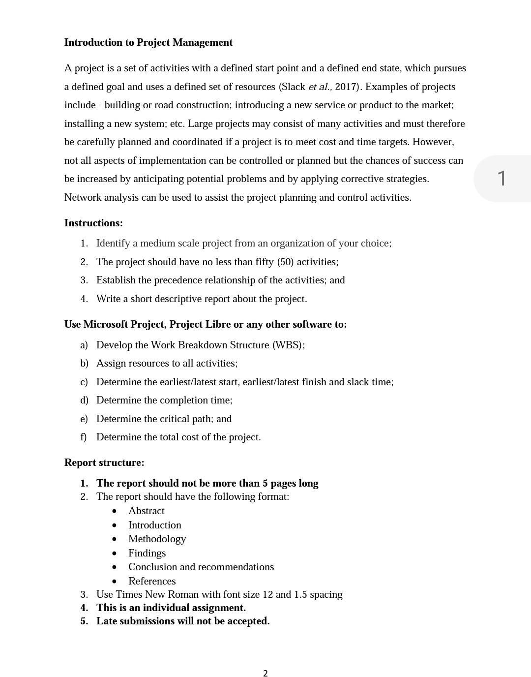 Solved Introduction to Project Management A project is a set | Chegg.com
