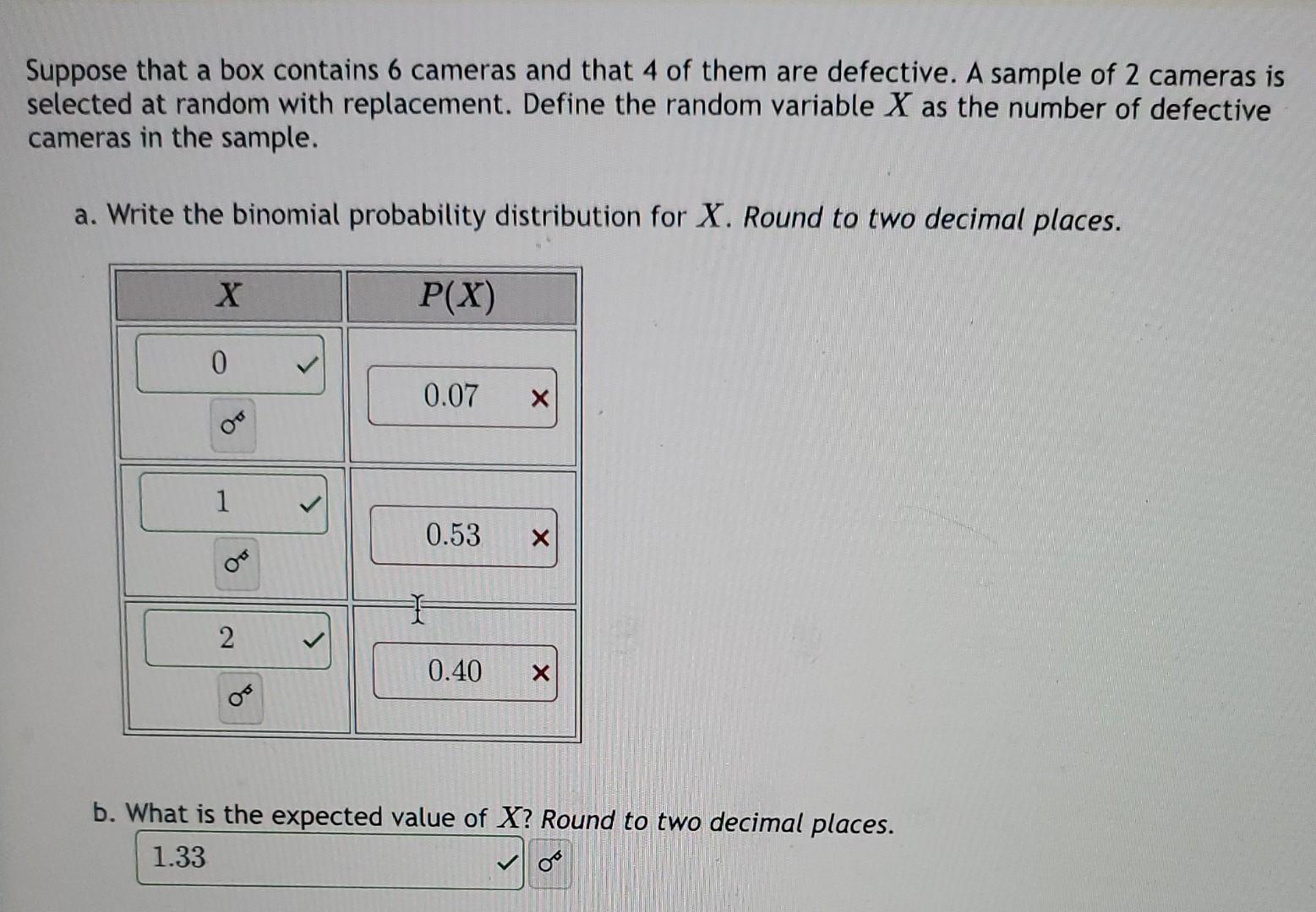 Solved Suppose that a box contains 6 cameras and that 4 of | Chegg.com
