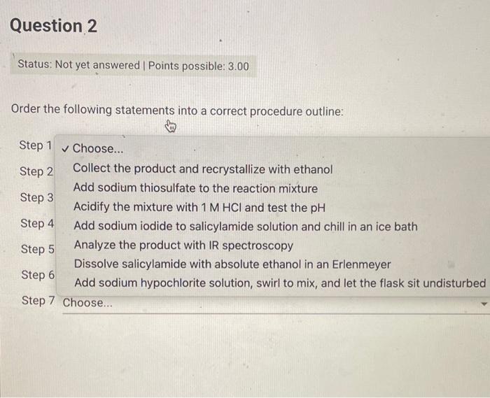 Solved Order the following statements into a correct | Chegg.com