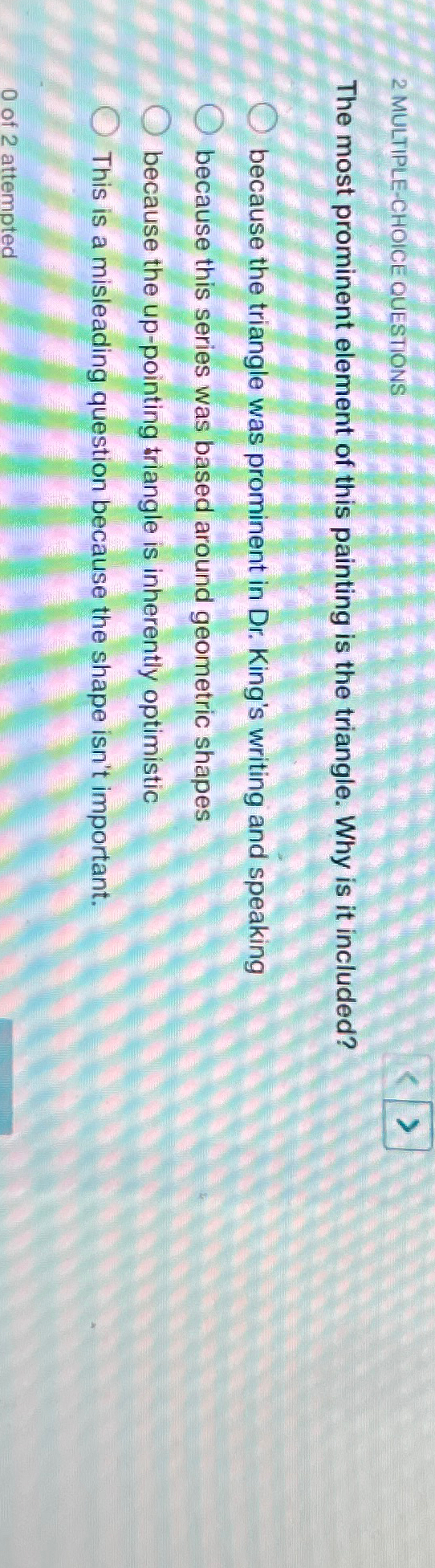 Solved 2 ﻿MULTIPLE-CHOICE QUESTIONSThe most prominent | Chegg.com