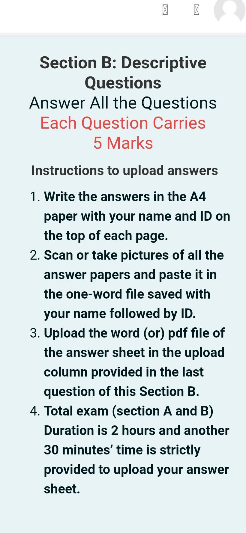 Section B: Descriptive Questions Answer All the | Chegg.com