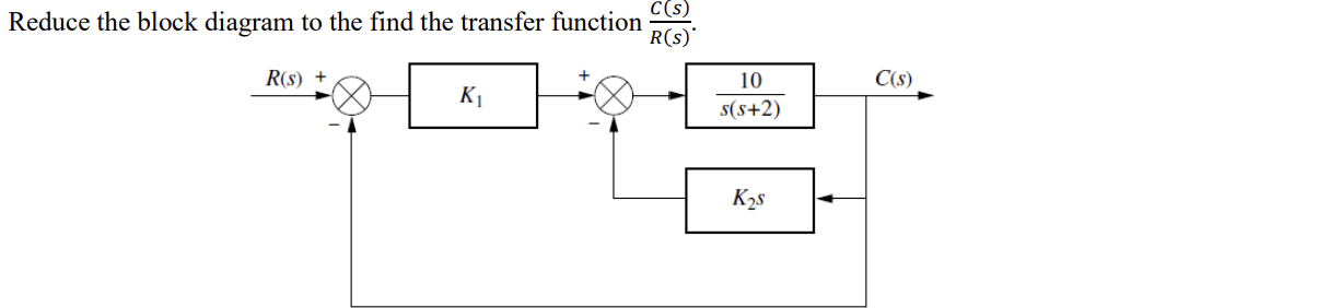 Solved Reduce the block diagram to the find the transfer | Chegg.com