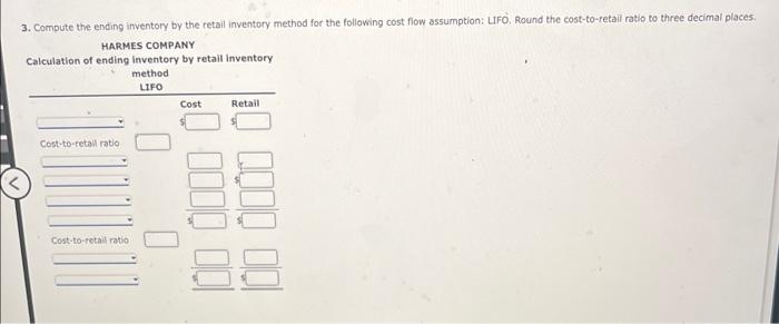 Solved Harmes Company is a clothing store that uses the | Chegg.com