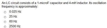 Solved An LC circuit consists of a 1 -microF capacitor and | Chegg.com