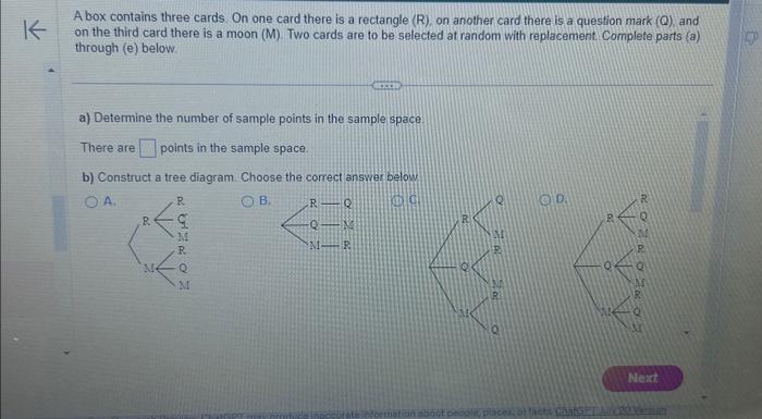 Solved A box contains three cards. On one card there is a | Chegg.com