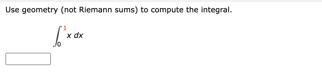 Solved Use geometry (not Riemann sums) ﻿to compute the | Chegg.com