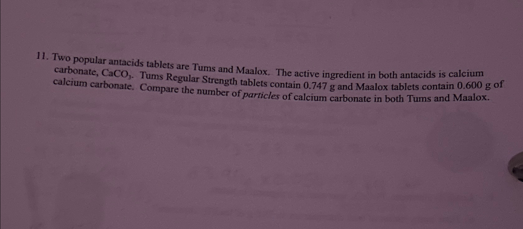 Solved Two popular antacids tablets are Tums and Maalox. The | Chegg.com