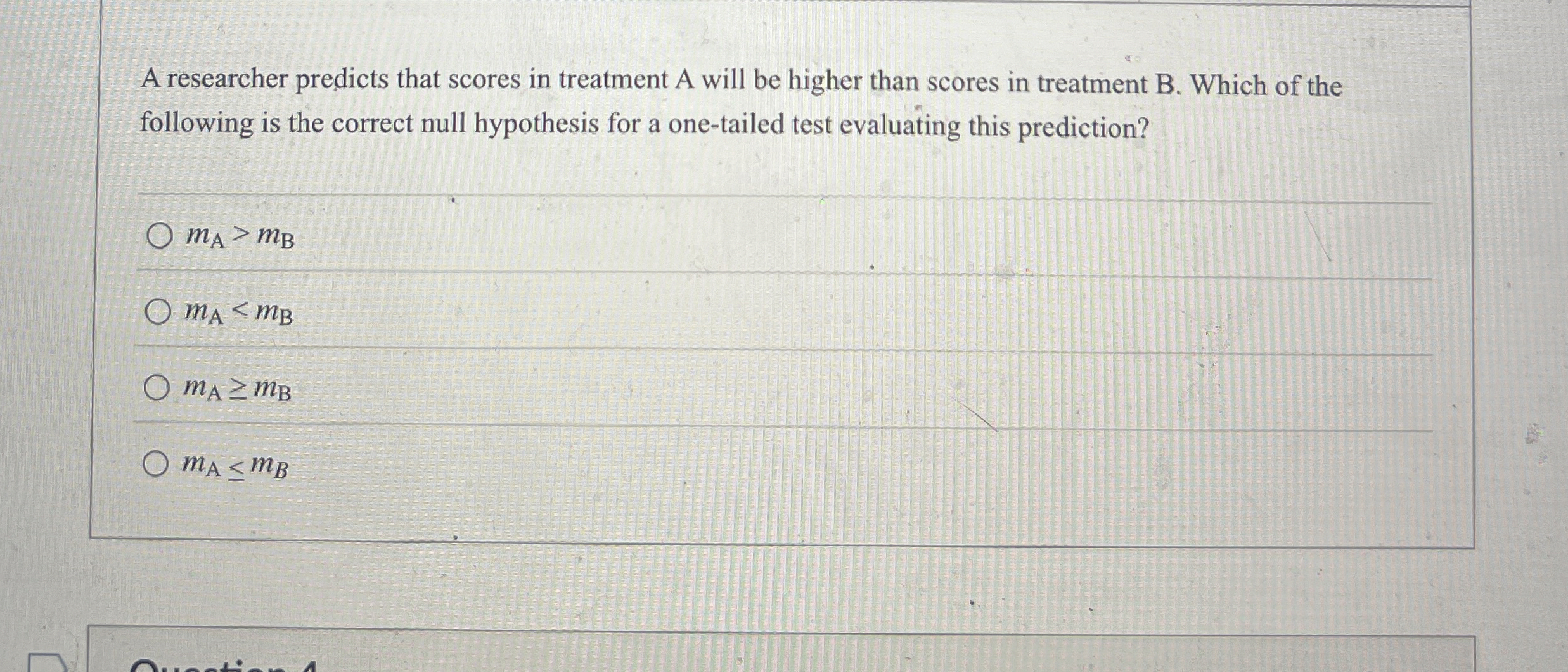 Solved A researcher predicts that scores in treatment A will | Chegg.com