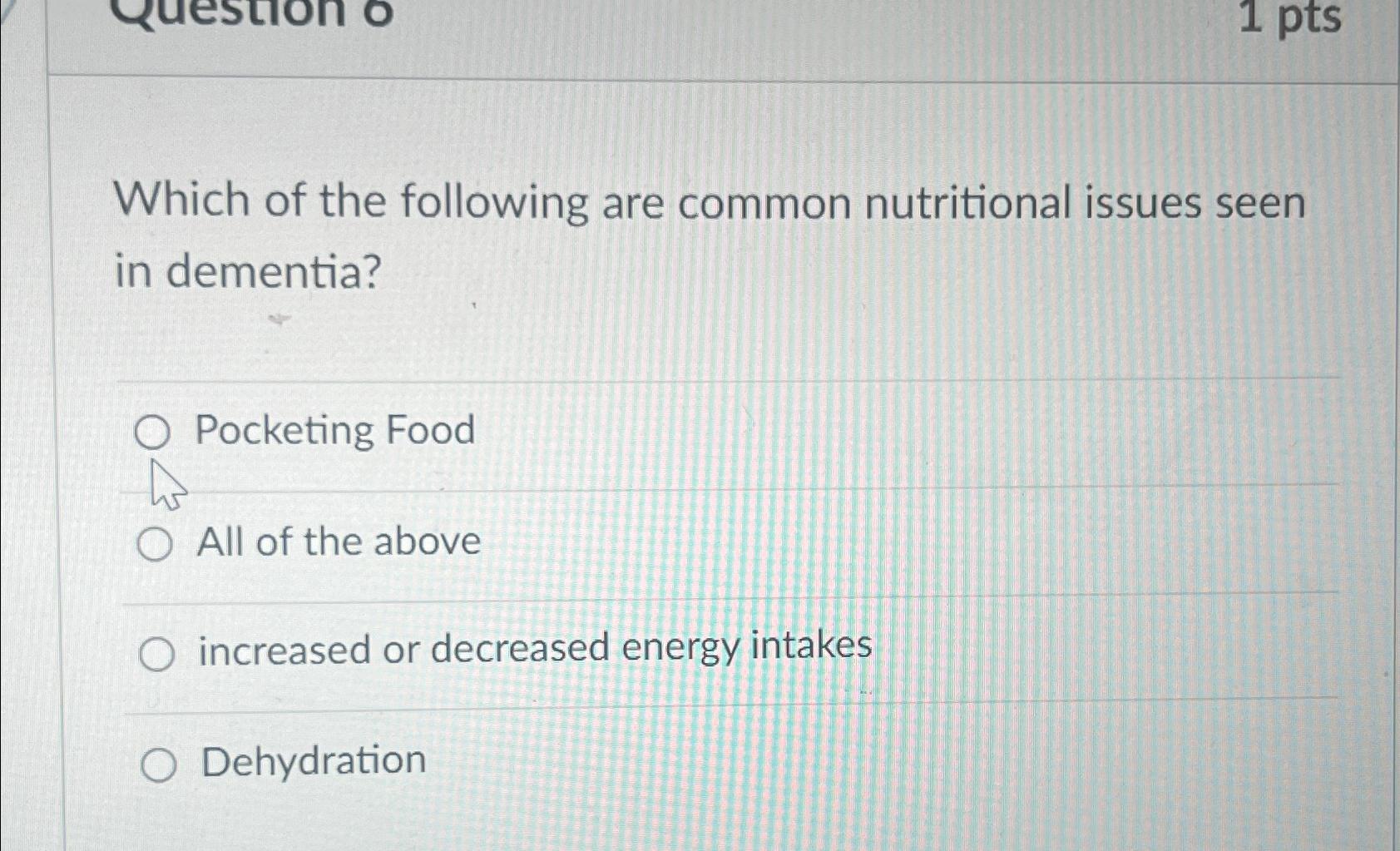 Solved Which of the following are common nutritional issues | Chegg.com
