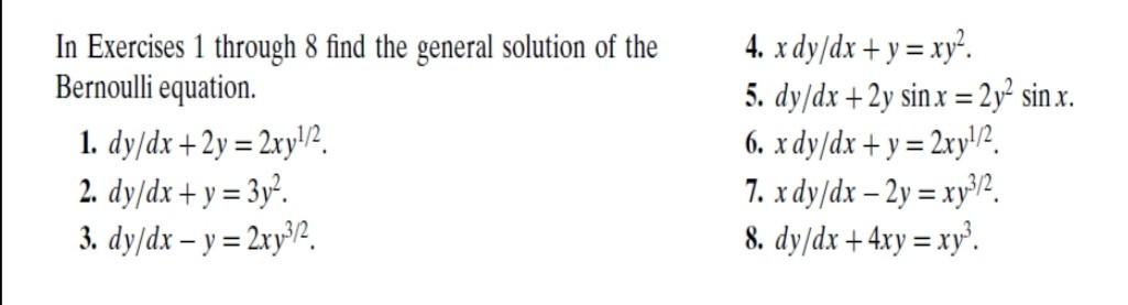 Solved In Exercises 1 through 8 find the general solution of | Chegg.com