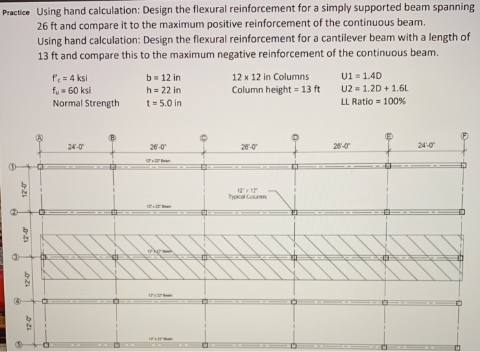 Practice Using hand calculation: Design the flexural | Chegg.com
