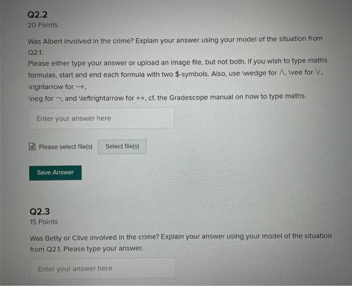 Solved Q2 Problem Solving With Propositional Logic 50 Polnts