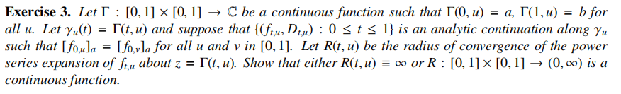 Solved Exercise 3. ﻿Let Γ:[0,1]×[0,1]→C ﻿be a continuous | Chegg.com