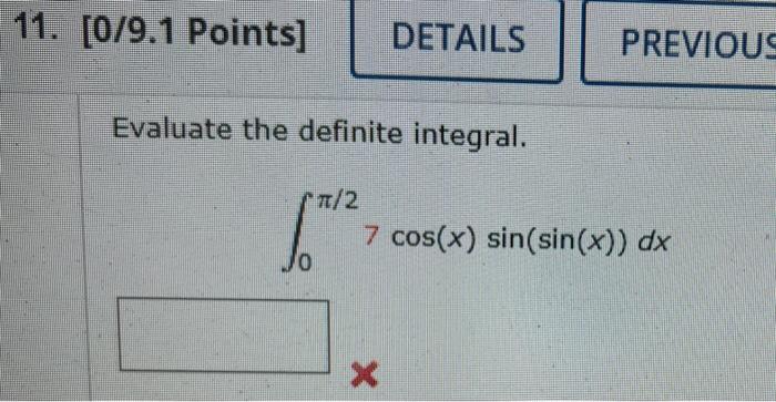 Solved Evaluate the definite integral. | Chegg.com