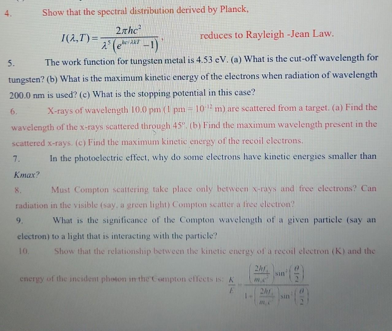 Solved 4. Show that the spectral distribution derived by | Chegg.com