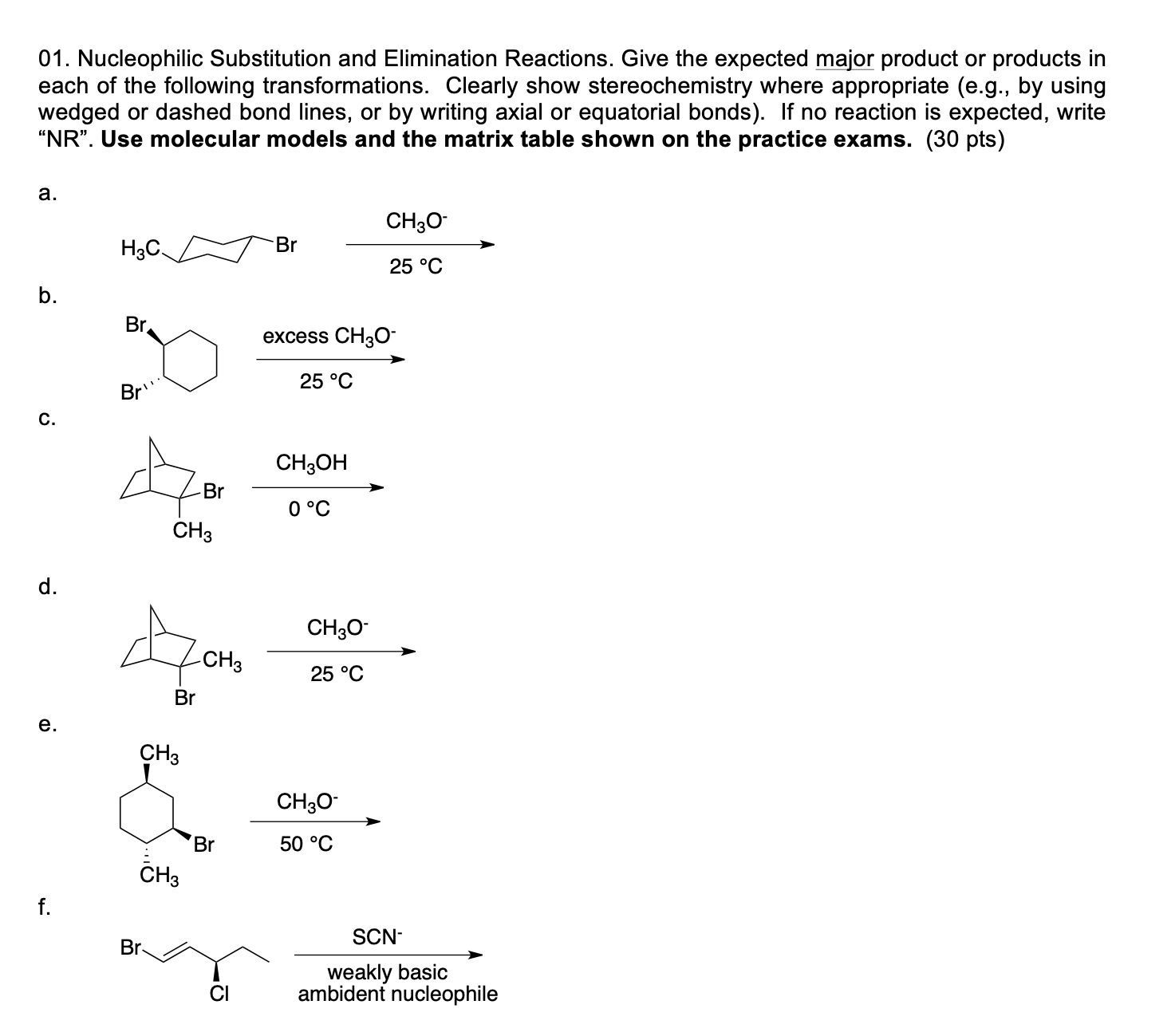 Solved Nucleophilic Substitution and Elimination Reactions. | Chegg.com