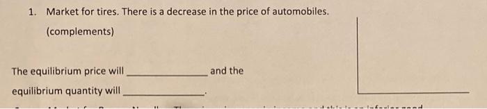Solved Directions: For each question, draw a market in | Chegg.com